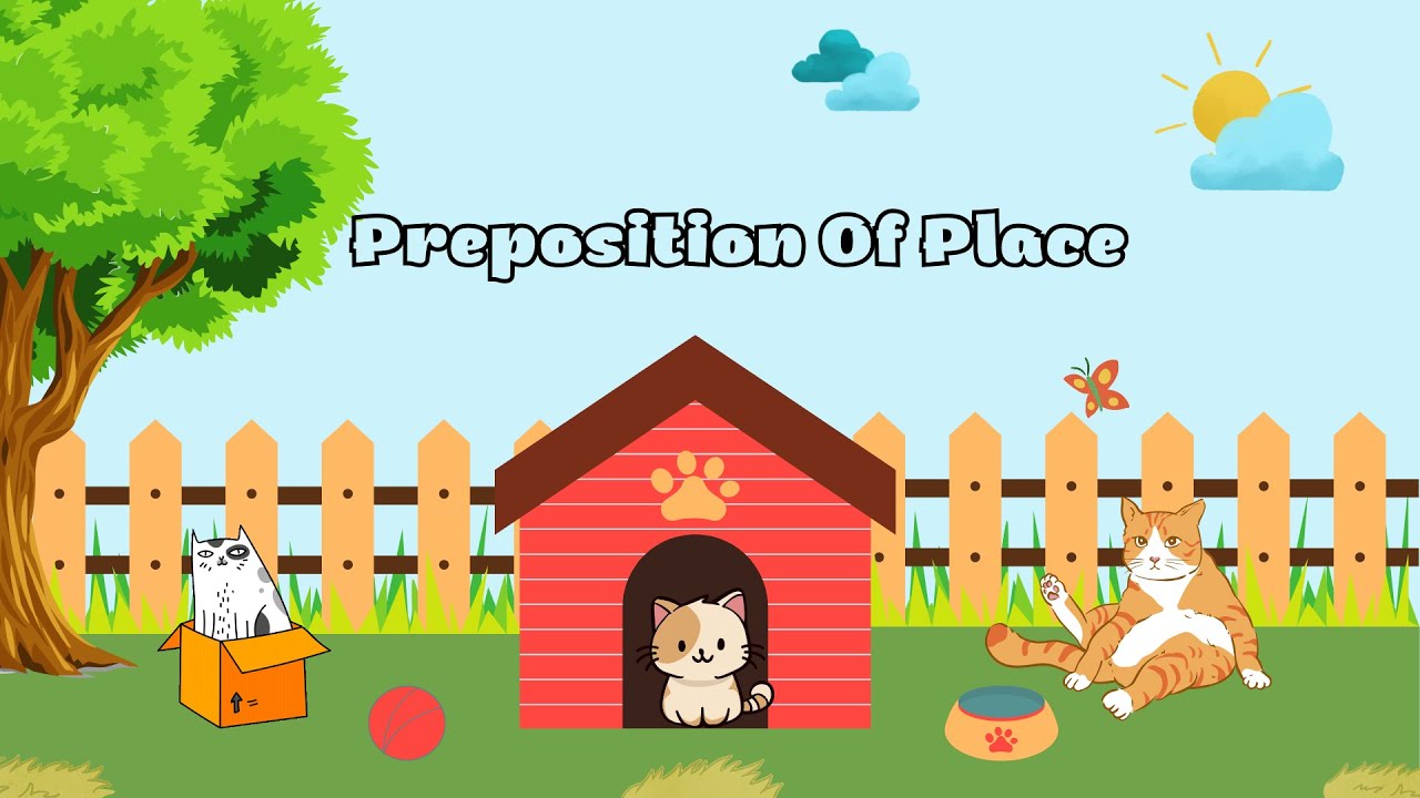 Preposition Of Place. Prepositions of place for children - The concept ...