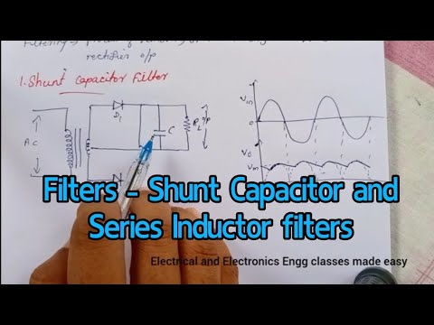 Filters - Shunt Capacitor and Series Inductor filters - YouTube