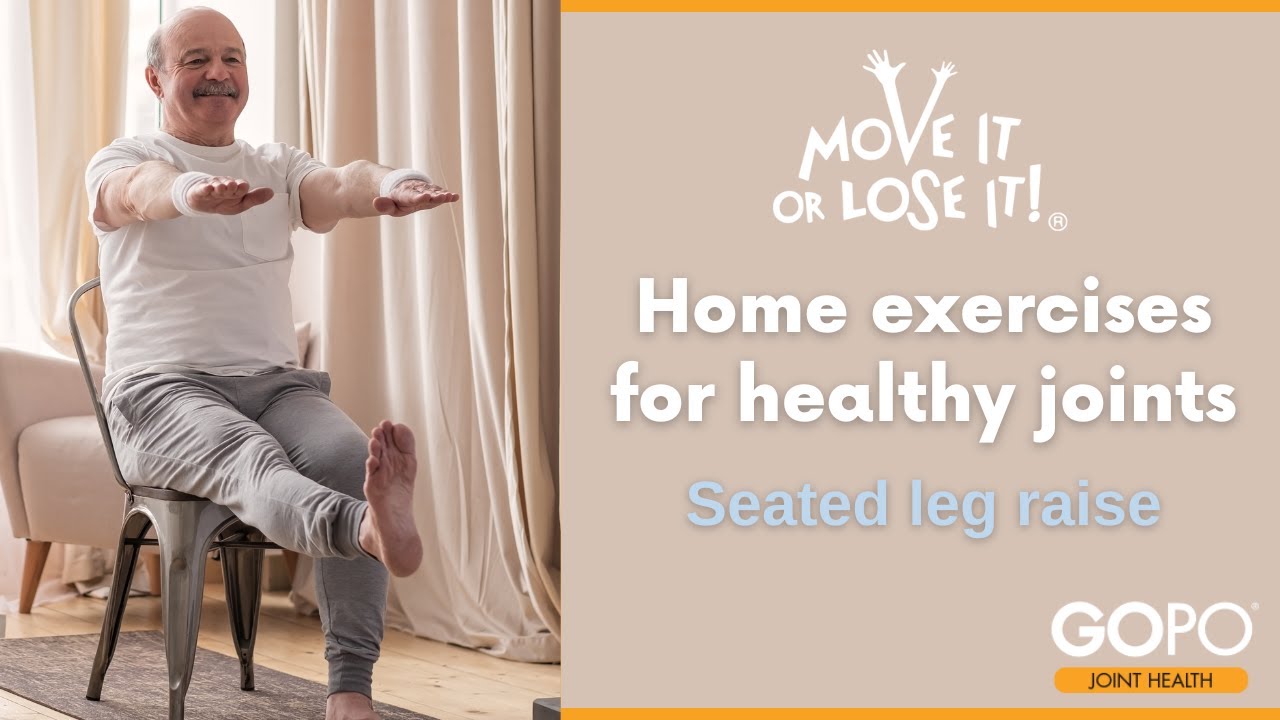 Home exercises for healthy joints - Seated leg raise - YouTube