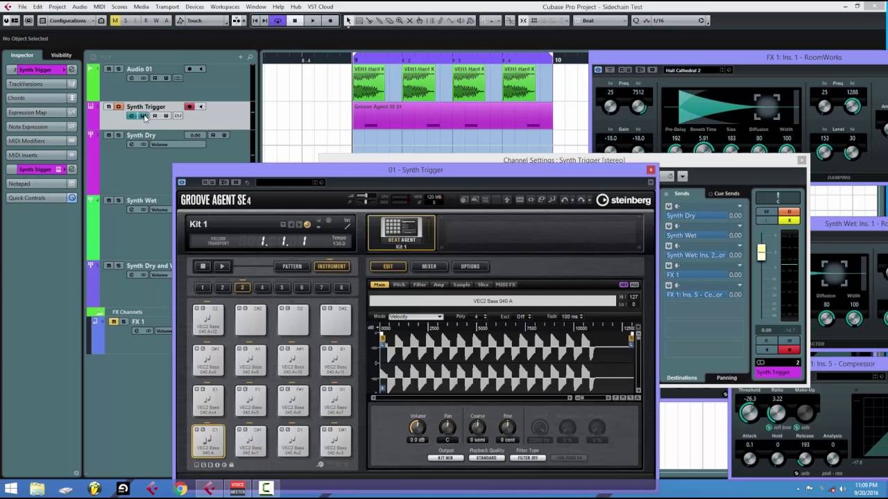 Sidechaining Reverb with Dry Signal in Cubase 8.5 - YouTube