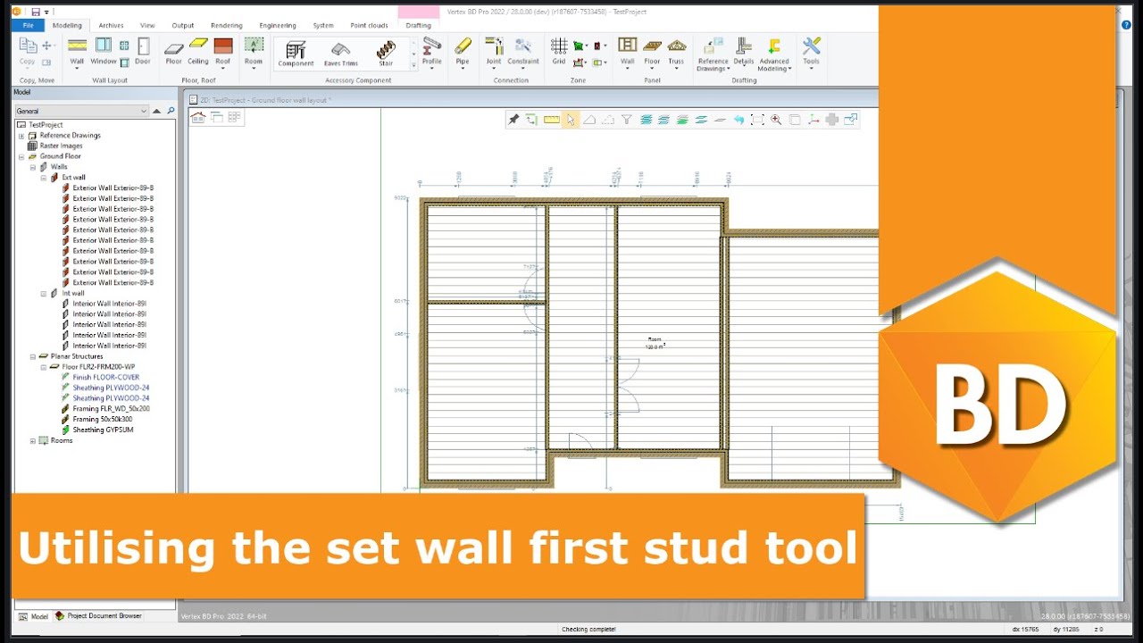 Utilising The Set Wall First Stud Tool - YouTube