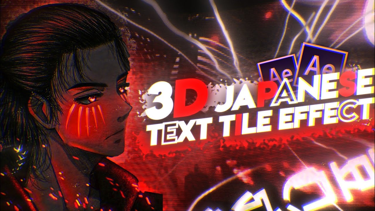 Amazing 3D Japanese Text Tile Effect Animation Tutorial 🥶- After ...