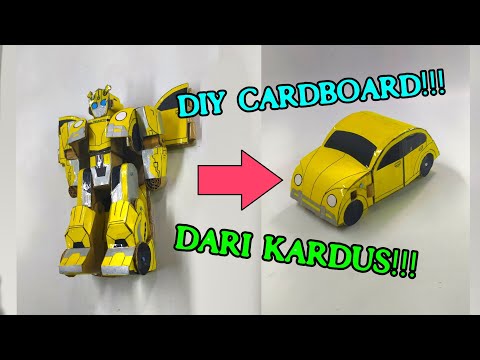 CARDBOARD DIY BUMBLEBEE MOVIE 2018 (BUMBLEBEE DARI KARDUS BISA BERUBAH)TRANSFORMERS