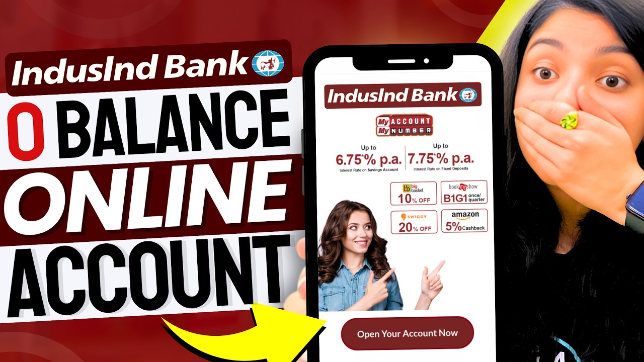 IndusInd Bank Zero Balance Account Opening Online FULL Review || How to ...