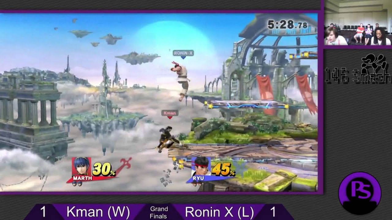 146 Smash: Sm4sh - GRAND FINALS Kman(Marth/Doctor Mario) VS RoninX(Ryu ...
