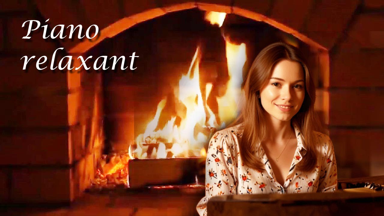 Belle Musique Relaxante au Piano avec Feu de Cheminée 🌟 Détente ...