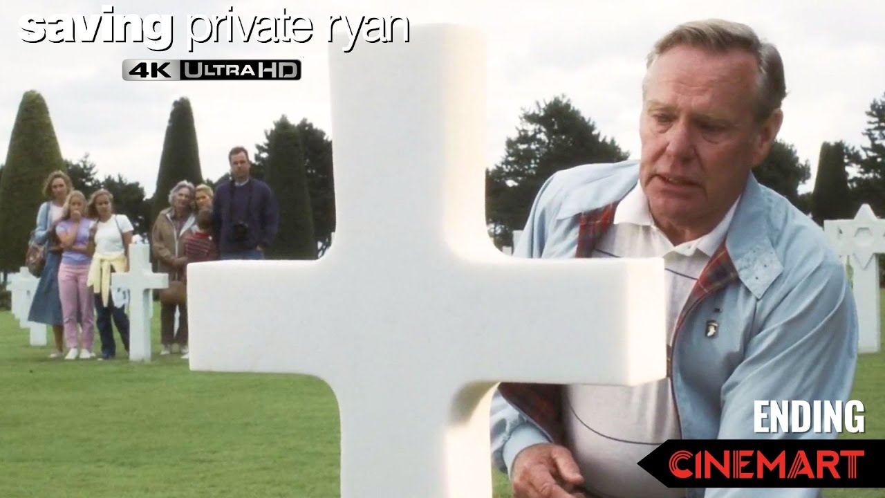 SAVING PRIVATE RYAN (1998) | Film Ending | Military Cemetery | Old ...