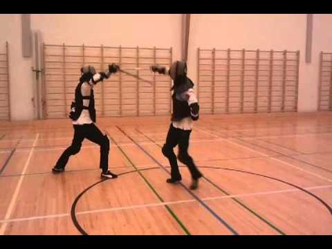 Free fencing with Bolognese swords. - YouTube