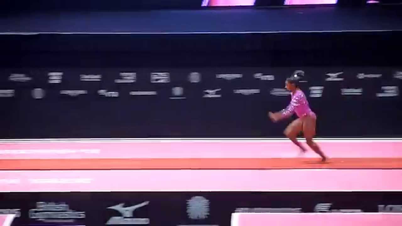 Biles Simone saut USA qualif mondiaux Glasgow 2015 - YouTube