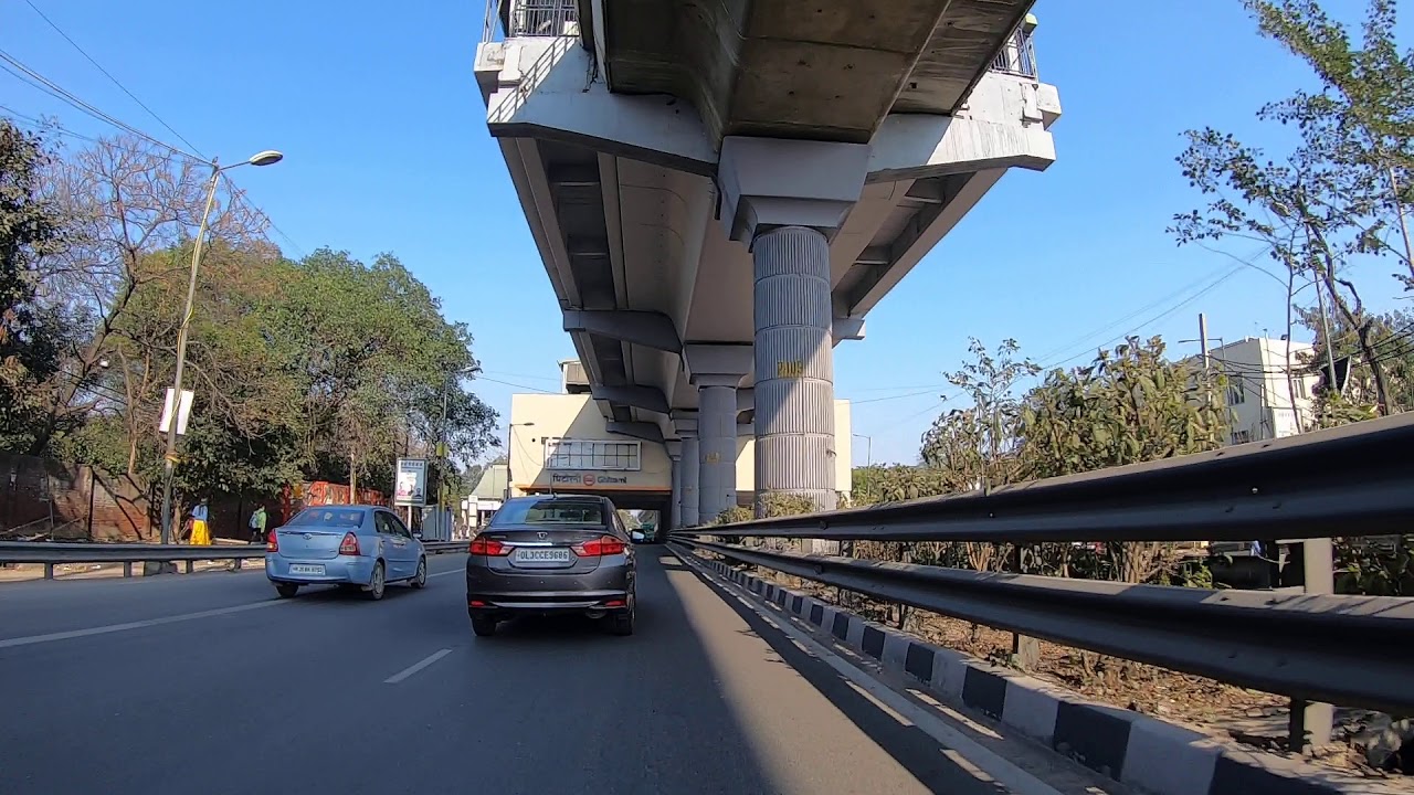 Driving in Delhi (Mehrauli-Gurgaon Road ) - Delhi, India 2020 - YouTube
