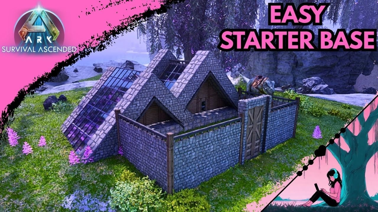 EASY A-Frame Starter Base (Speed Build) | Ark: Survival Ascended - YouTube