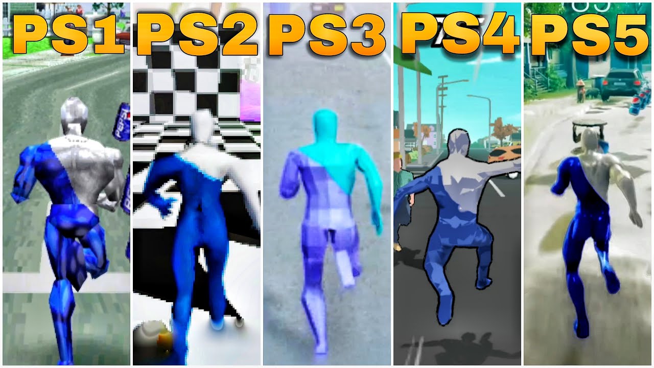 Pepsi Man Graphics Comparison PS1 vs PS2 vs PS3 vs PS4 vs PS5 - YouTube