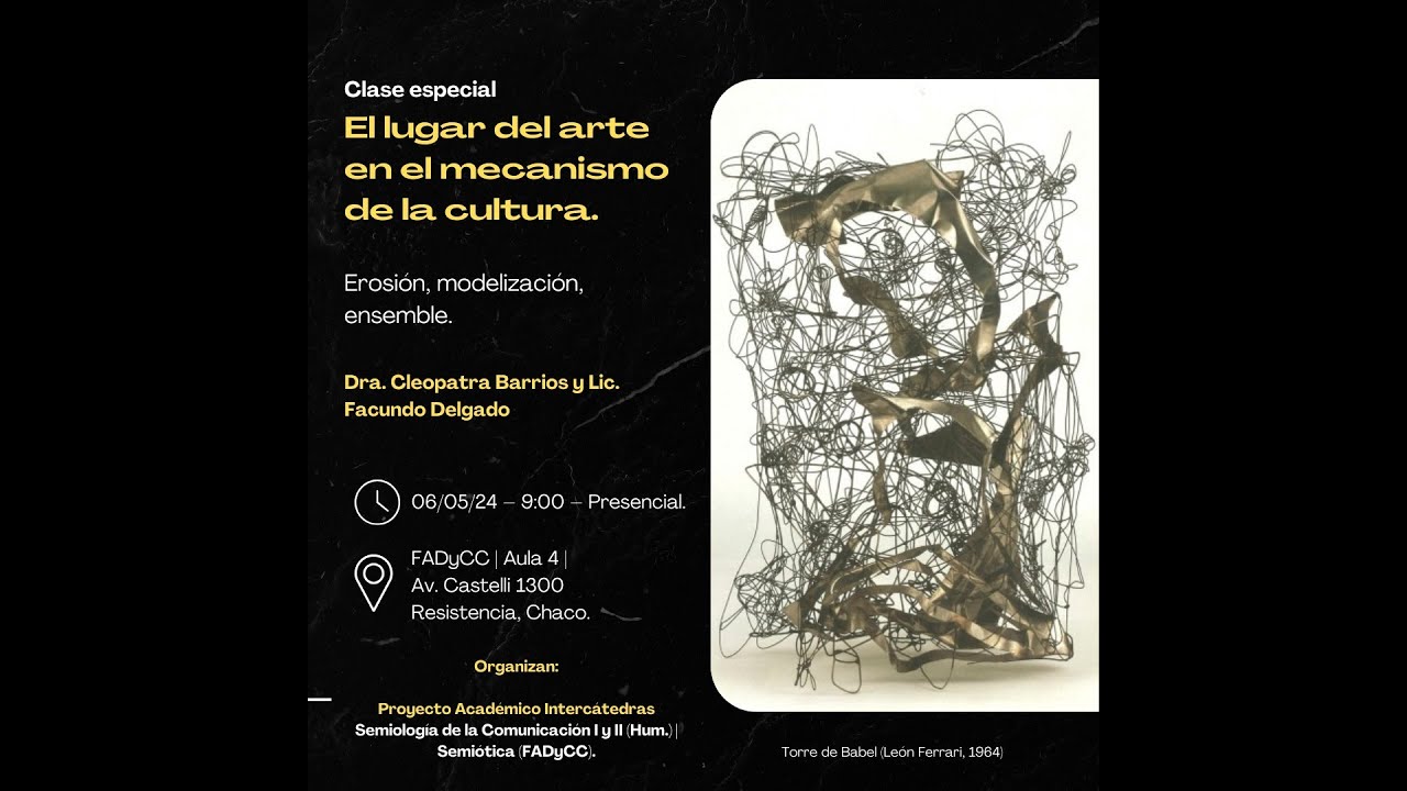 El lugar del arte en el mecanismo de la cultura, por Dra. Cleopatra ...