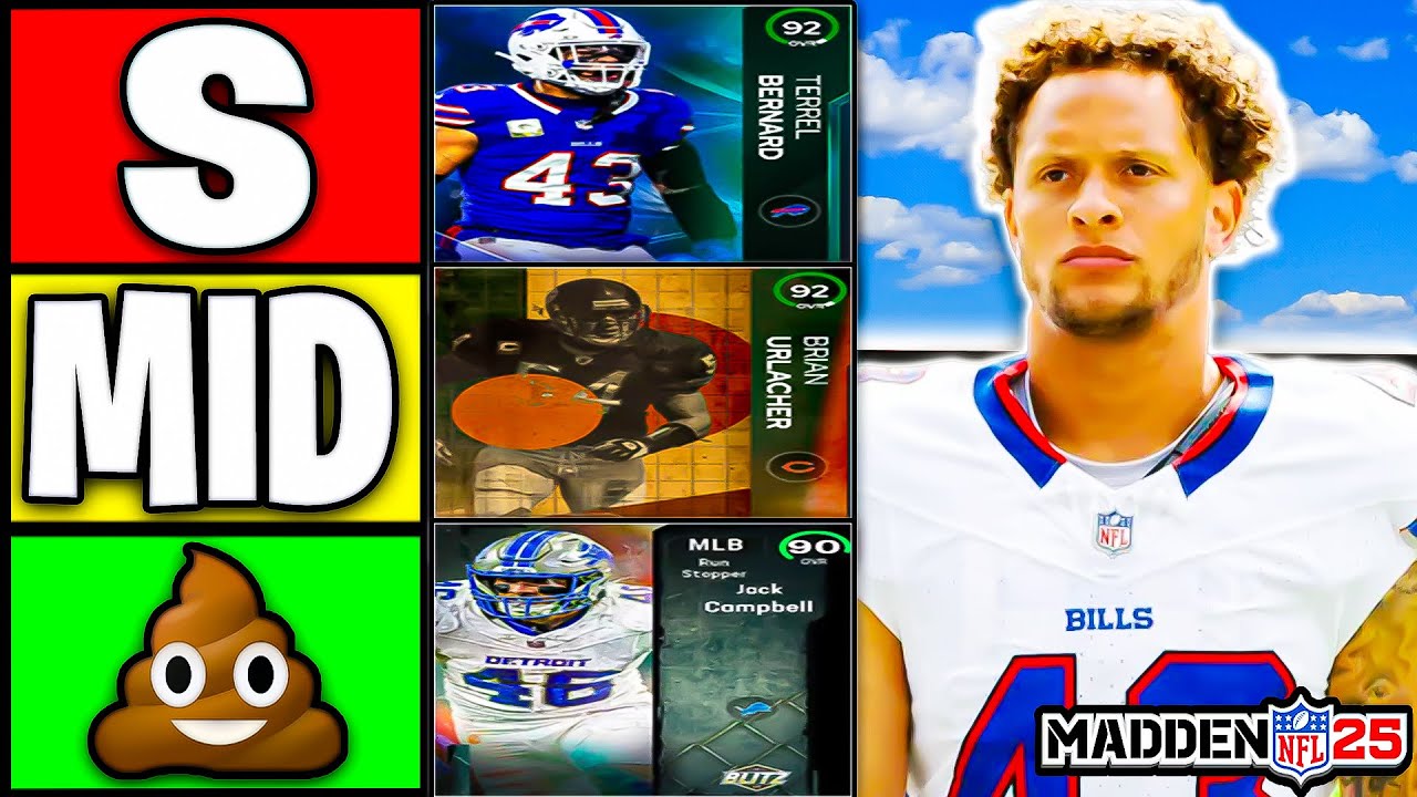 Ranking The BEST MIDDLE LINEBACKERS In Madden 25 Ultimate Team - YouTube