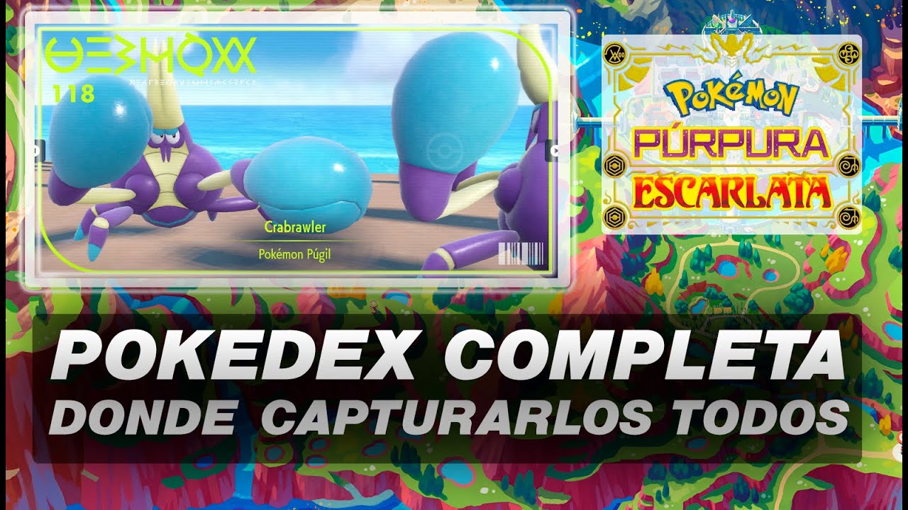 118 Pokedex Paldea - Crabrawler (Donde y Como Capturarlo) - Pokémon ...