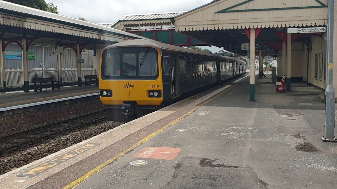 GWR pacer 143 619 seem leaving Paignton Station for Exmouth - YouTube