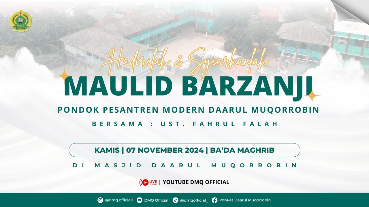 🔴 LIVE | Maulid Barzanji Bersama Ust. Fahrul Falah | PonPes Daarul ...