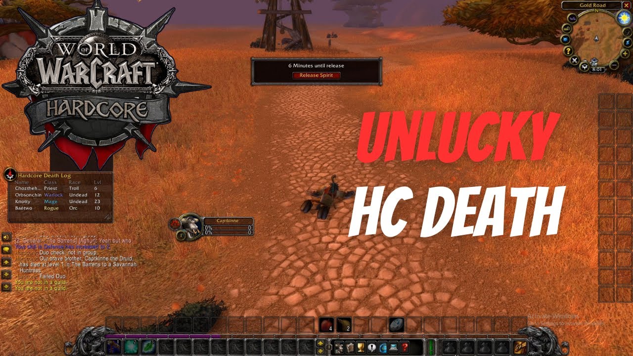Wow Classic Hardcore Death (I thought I was safe...) - YouTube
