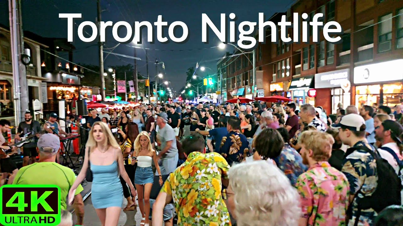 【4K】EPIC NIGHTLIFE TORONTO CANADA COLLEGE ST & LITTLE ITALY WALKING ...