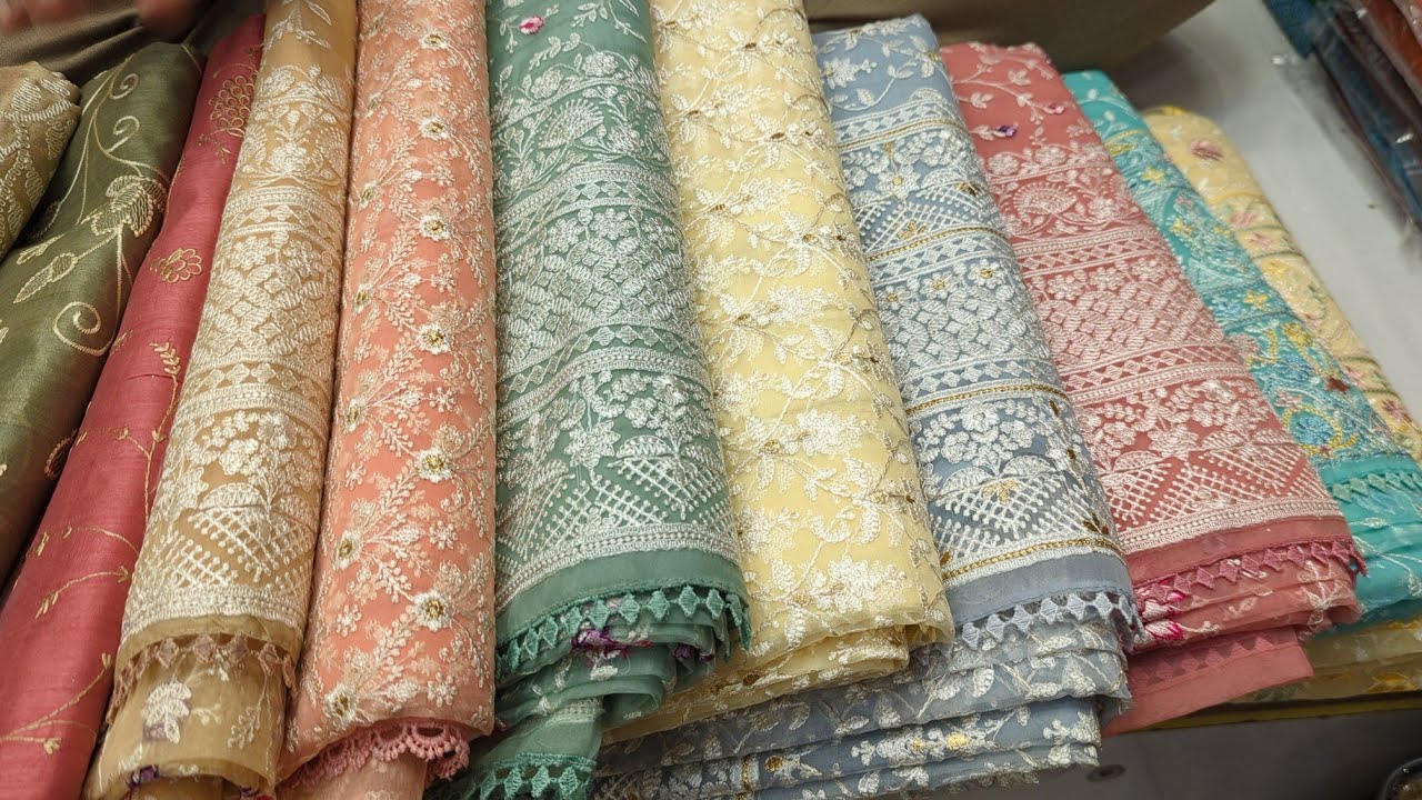 Eid special pure moslin party saree... - YouTube