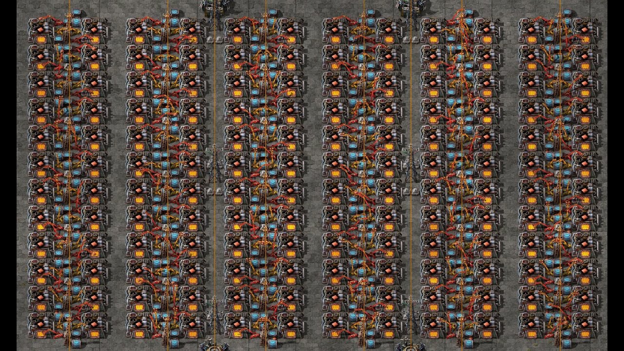 Factorio - efficient and esthetic factory - copper and iron plates ...