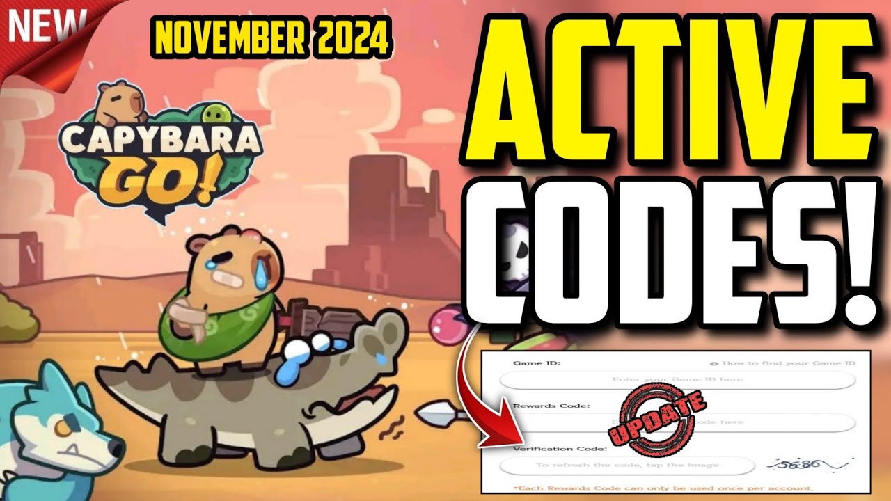 NEW⭐ Capybara Go‼️ Redeem Codes - Capybara Go Active Promo Codes Redeem ...