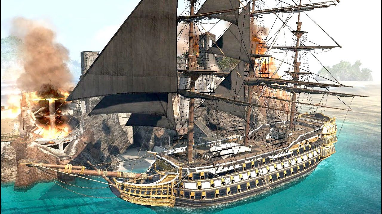 CJ + HMS Fearless Legendary Ship Attacks Forts (Mod) AC 4 Black Flag ...