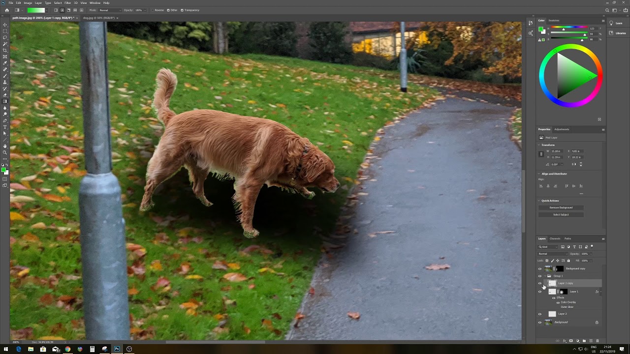Compositing a dog in photoshop - YouTube