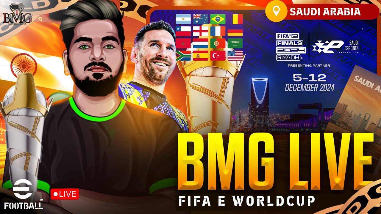 FIFA.e World Cup E-FOOTBALL Watch Party BMG Live From Saudi | Come Lets ...