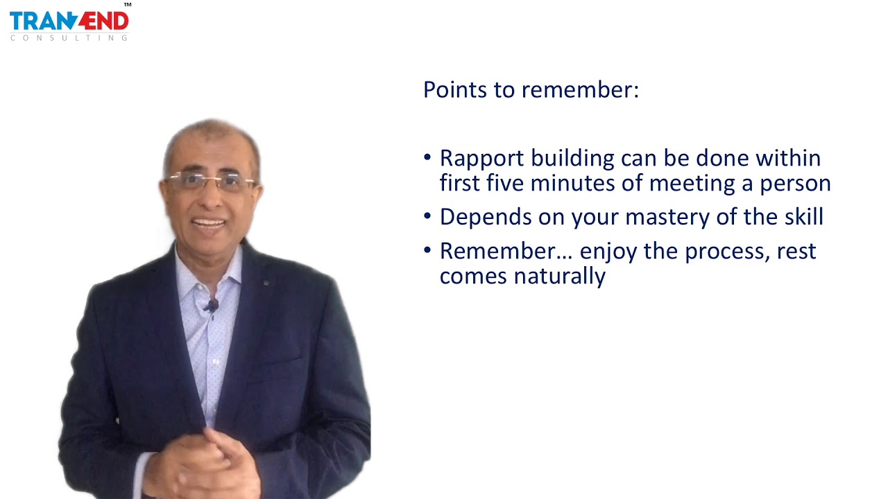 Rapport Building: Conclusion - YouTube