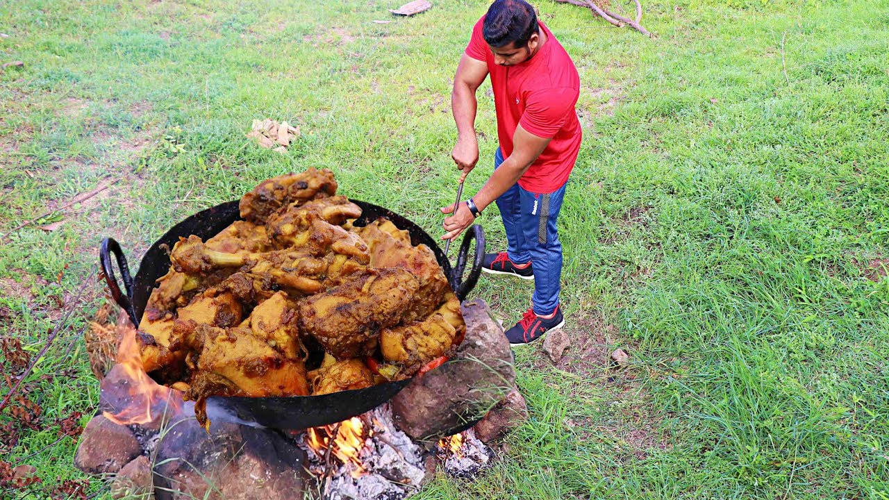 CHICKEN DRY FRY AT A FOREST SITE | BEST CHICKEN DISHES IN THE JUNGLE ...