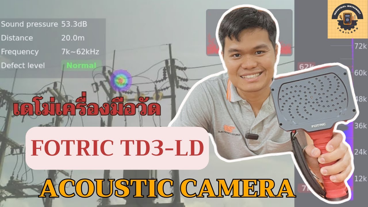 เดโม่เครื่องมือวัด “FOTRIC TD3-LD” Acoustic Camera - YouTube