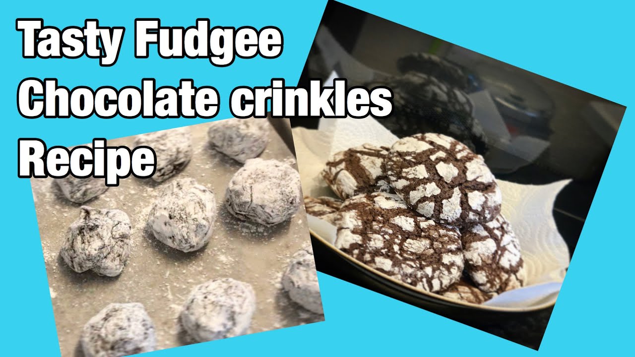 How to make a Fudgee and flaky filipino Chocolate Crinkles Recipe - YouTube