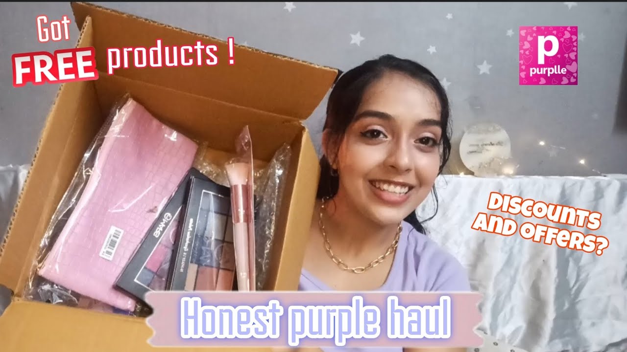 Honest purple haul💜|| Free products|| discounts and offers 🎉||Super ...