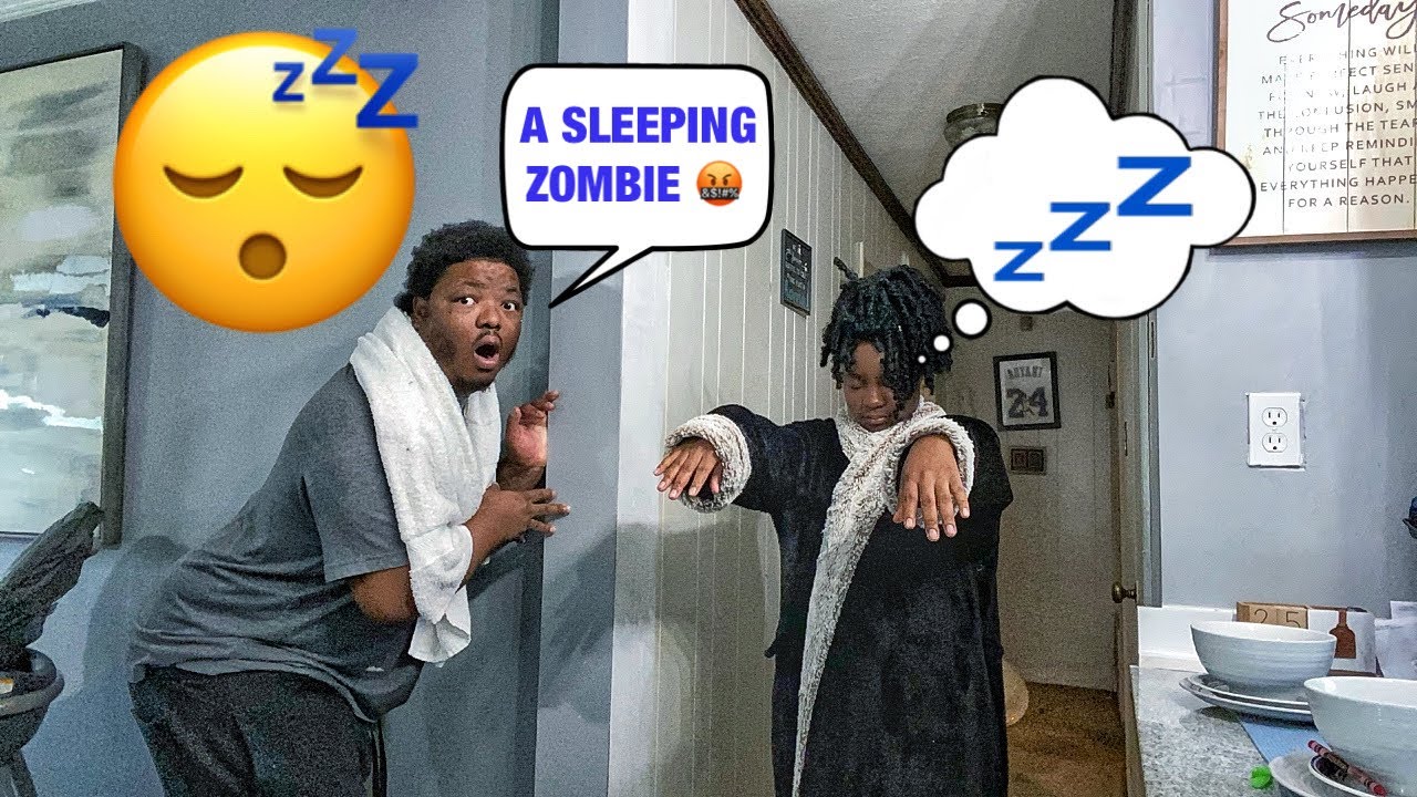 SLEEP WALKING PRANK ON HUSBAND! *WEIRD REACTION* - YouTube