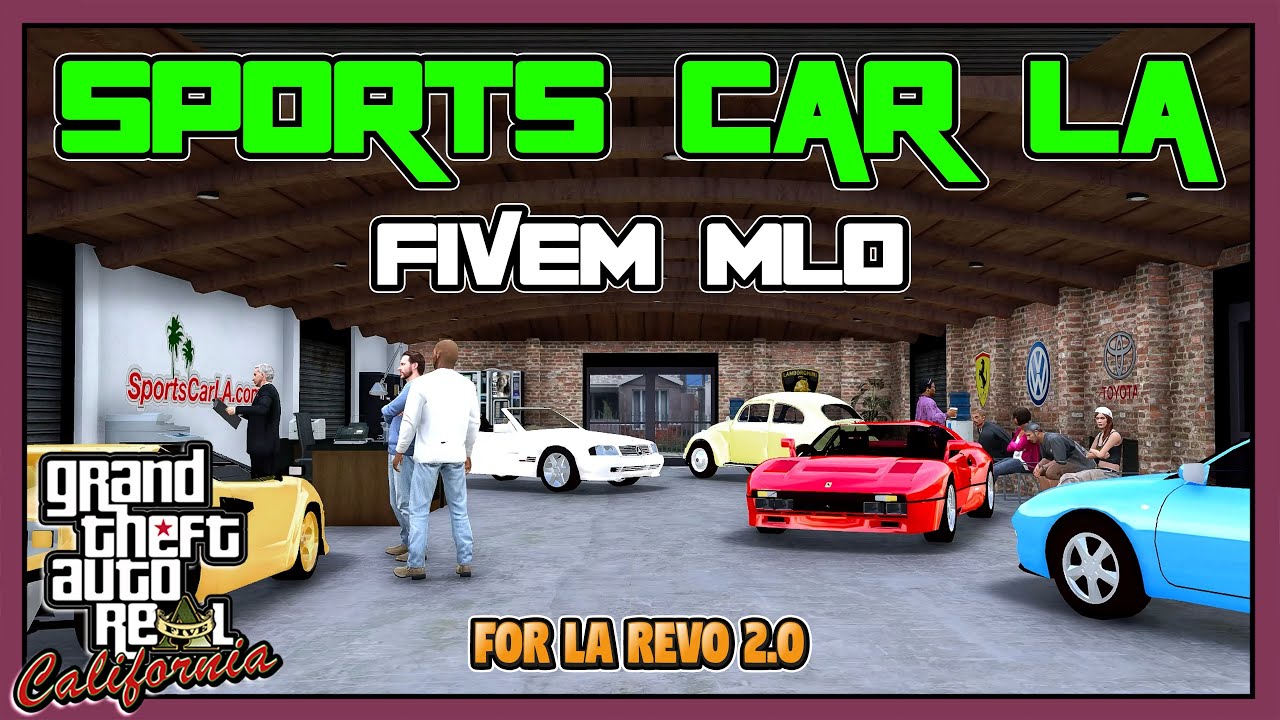 Showcase GTA 5 FiveM Interior Super Car LA Dealership MLO For LA Revo 2 ...