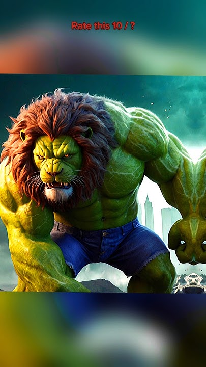 Hulk + lion Fusion 🧬🙀🔥 Hybrid #hybrid #fusion #shorts #ai #aiart #trending #viral #hybridanimals ...