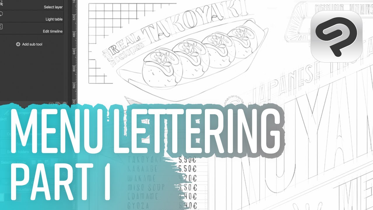 Hand lettering a restaurant menu: Part 1 | JudithzzYuko - YouTube