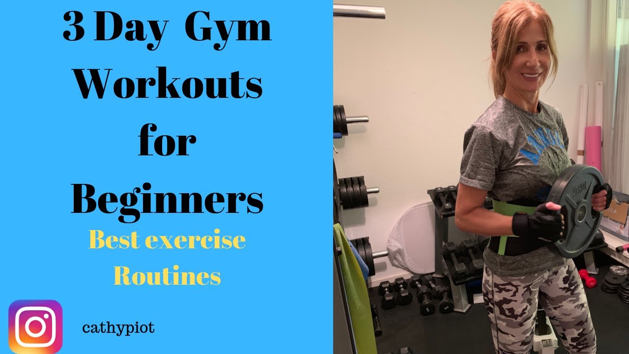 3 Day Gym Workouts for Beginners -Best exercise routines - YouTube