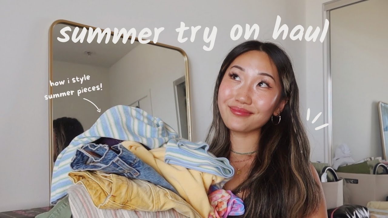 summer try on haul (cute dresses, cargo pants, shorts & more!) - YouTube