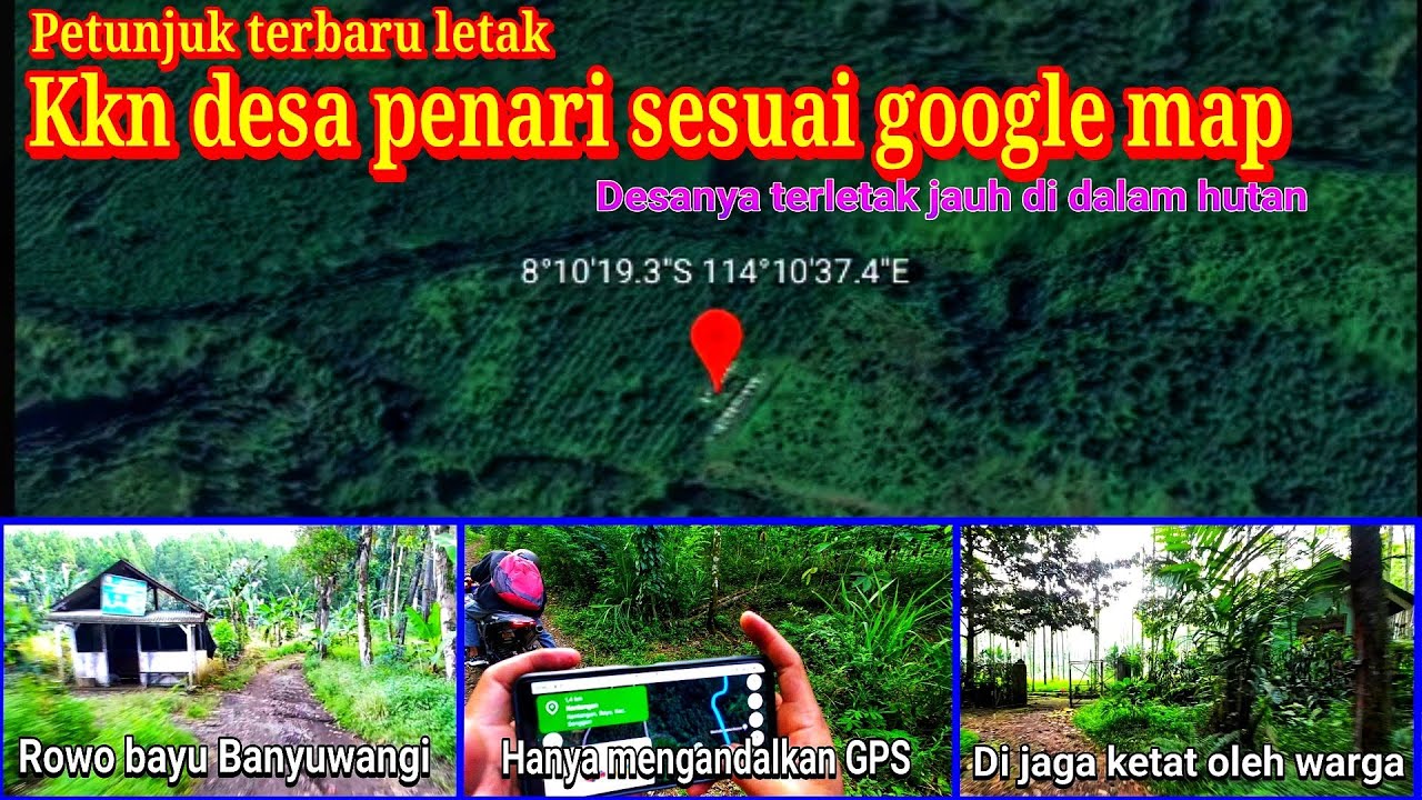 Sesuai google map menuju lokasi KKN di desa penari songgon rowo bayu ...