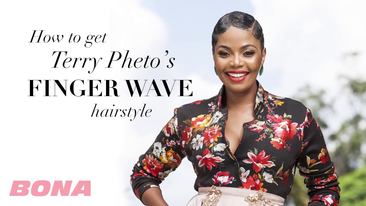 How to get Terry Pheto's finger wave hairstyle - YouTube