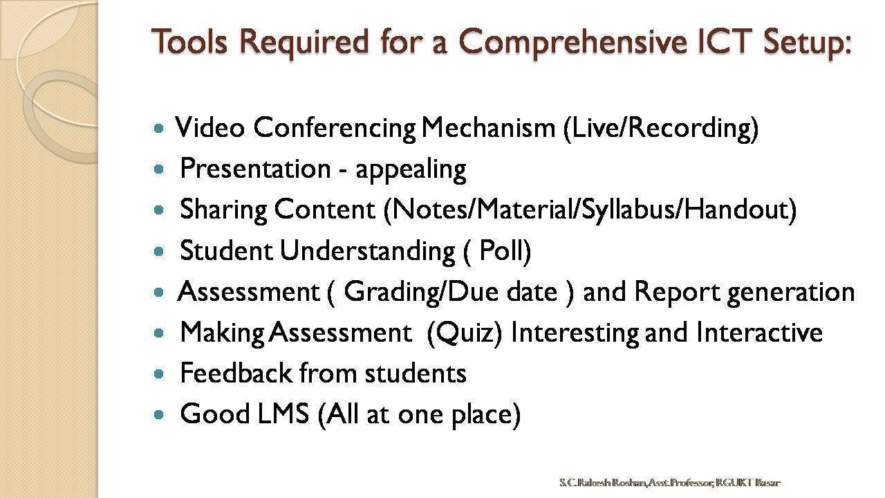 ICT Tools for Education_May 2020_by Roshan - YouTube