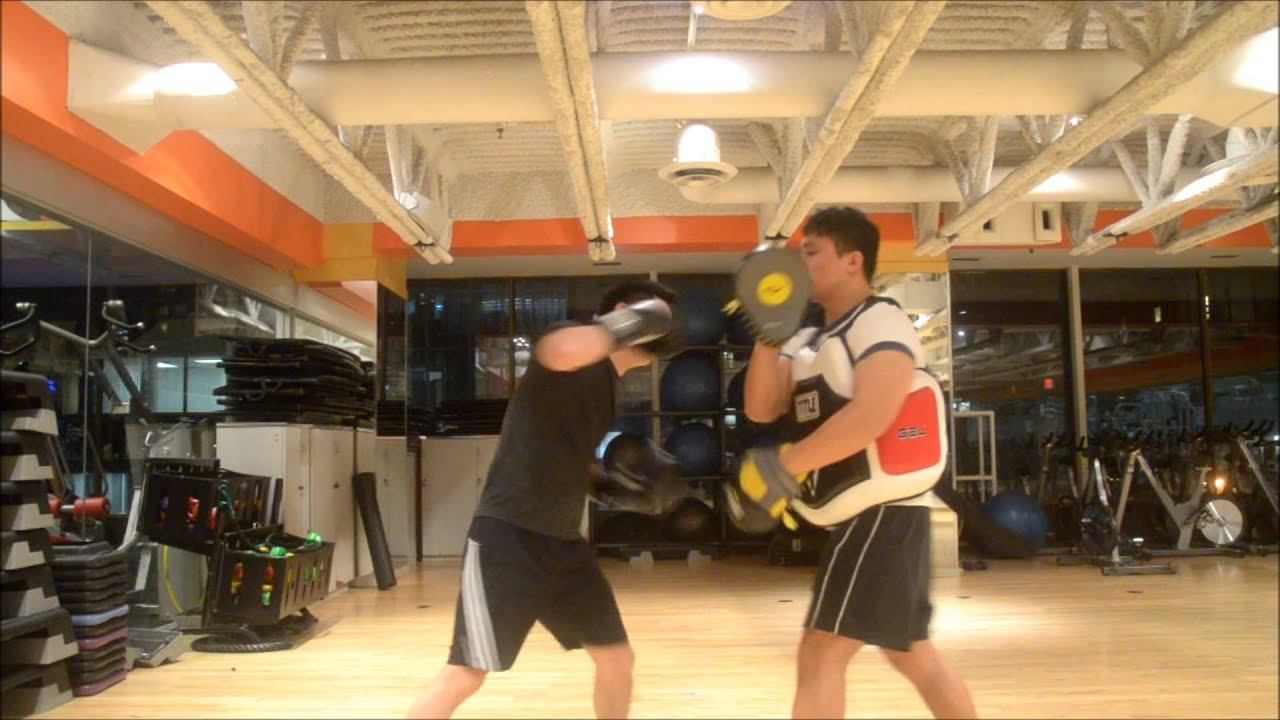Boxing Focus Mitt Training with Body Protector - YouTube