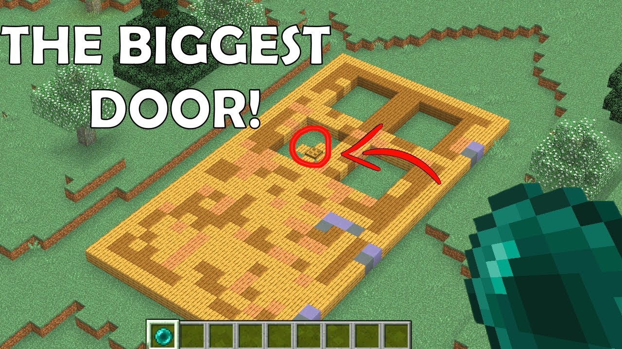 I FOUND a HUGE DOOR in MINECRAFT! What is Behind The HUGE DOOR - YouTube