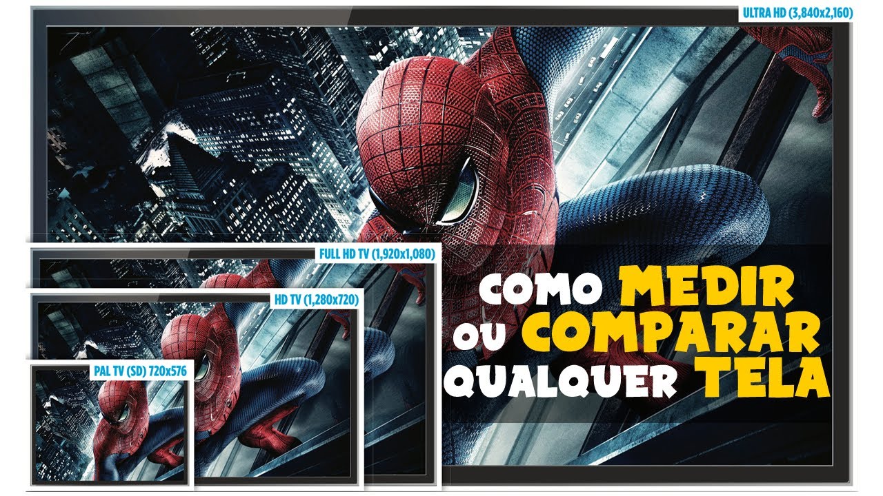 Como MEDIR ou COMPARAR o TAMANHO da TELA de QUALQUER TV ou MONITOR ...