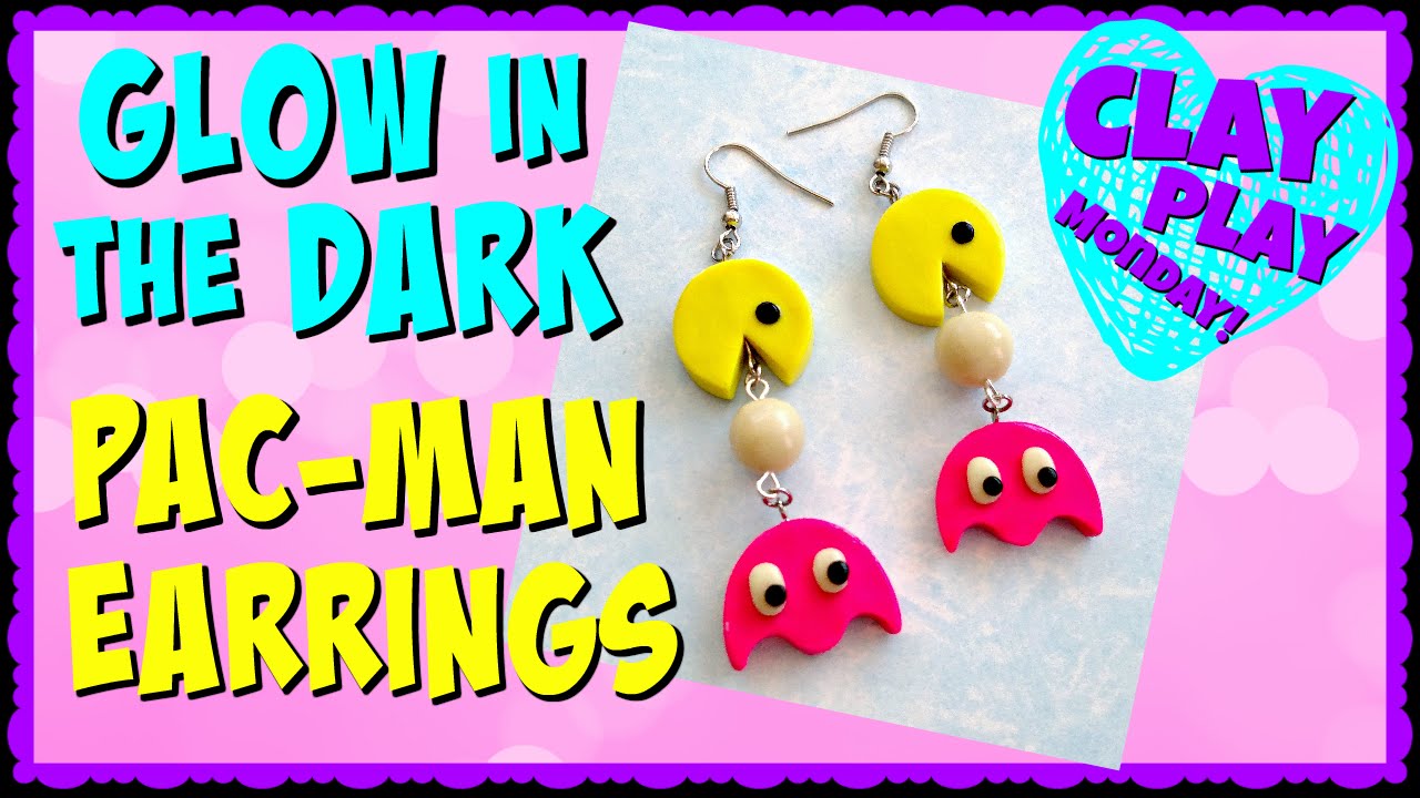 DIY PAC MAN EARRINGS - Ep. 1 Clay Play Mondays - YouTube