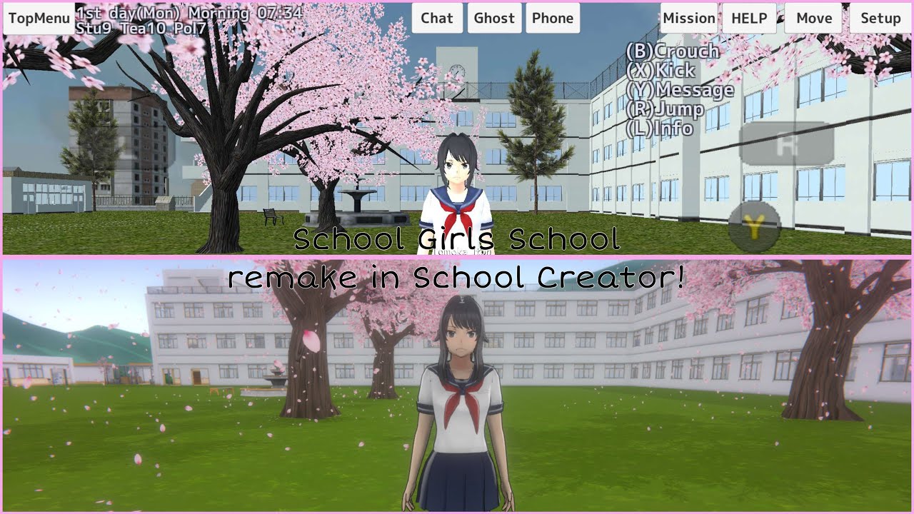 I remade the School Girls Simulator school in School Creator by ...