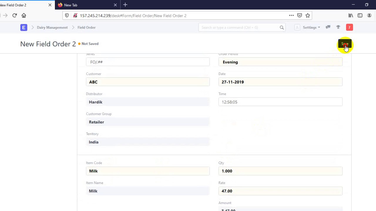 Order Booking Management in ERP | Dairy ERPNext Module Demo - YouTube