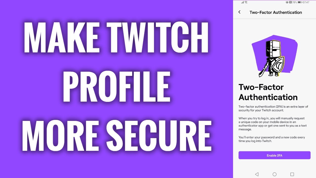 How To Make Your Profile More Secure On Twitch App - YouTube